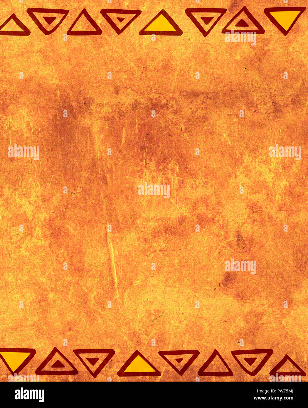 Grunge background with ethnicity ornaments and texture of old paper ...
