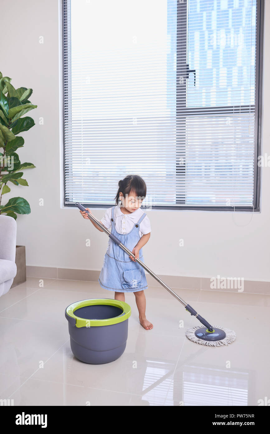 Mop girl hi-res stock photography and images - Alamy