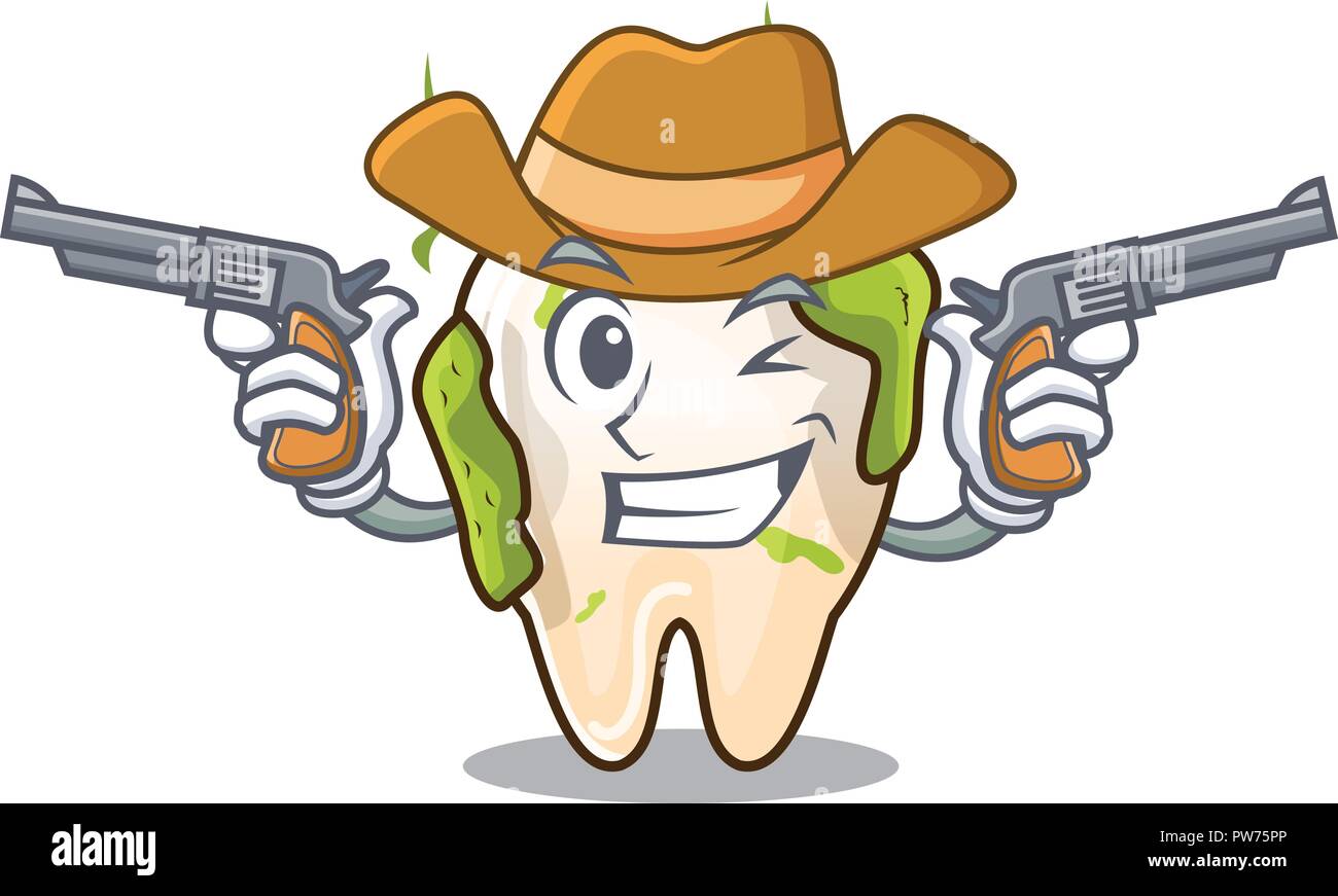 Cowboy character unhealthy decayed teeth before rehabilitation Stock ...
