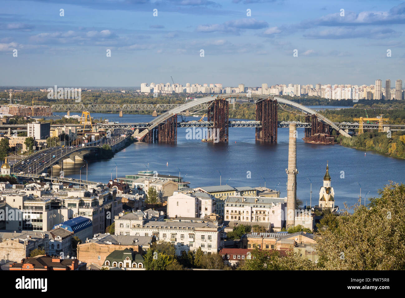 Urbanistic big modern city landscape. Kiev, Ukraine Stock Photo - Alamy