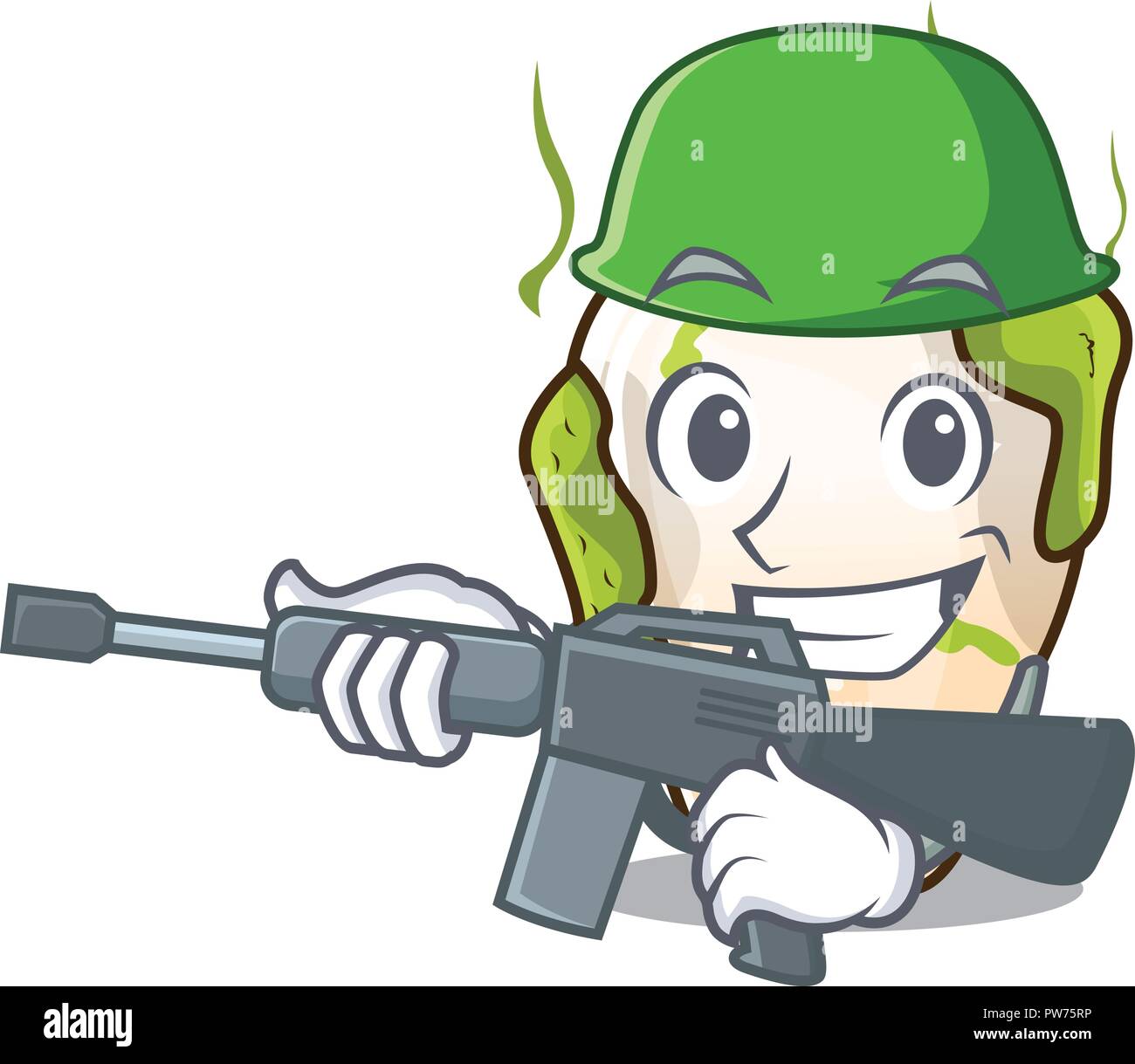 Army character unhealthy decayed teeth before rehabilitation Stock ...