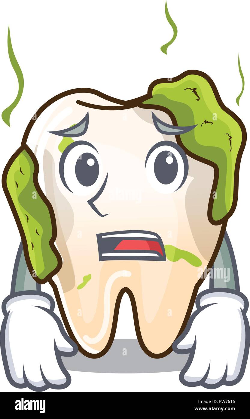 Afraid cartoon decayed tooth before restorative treatment Stock Vector ...