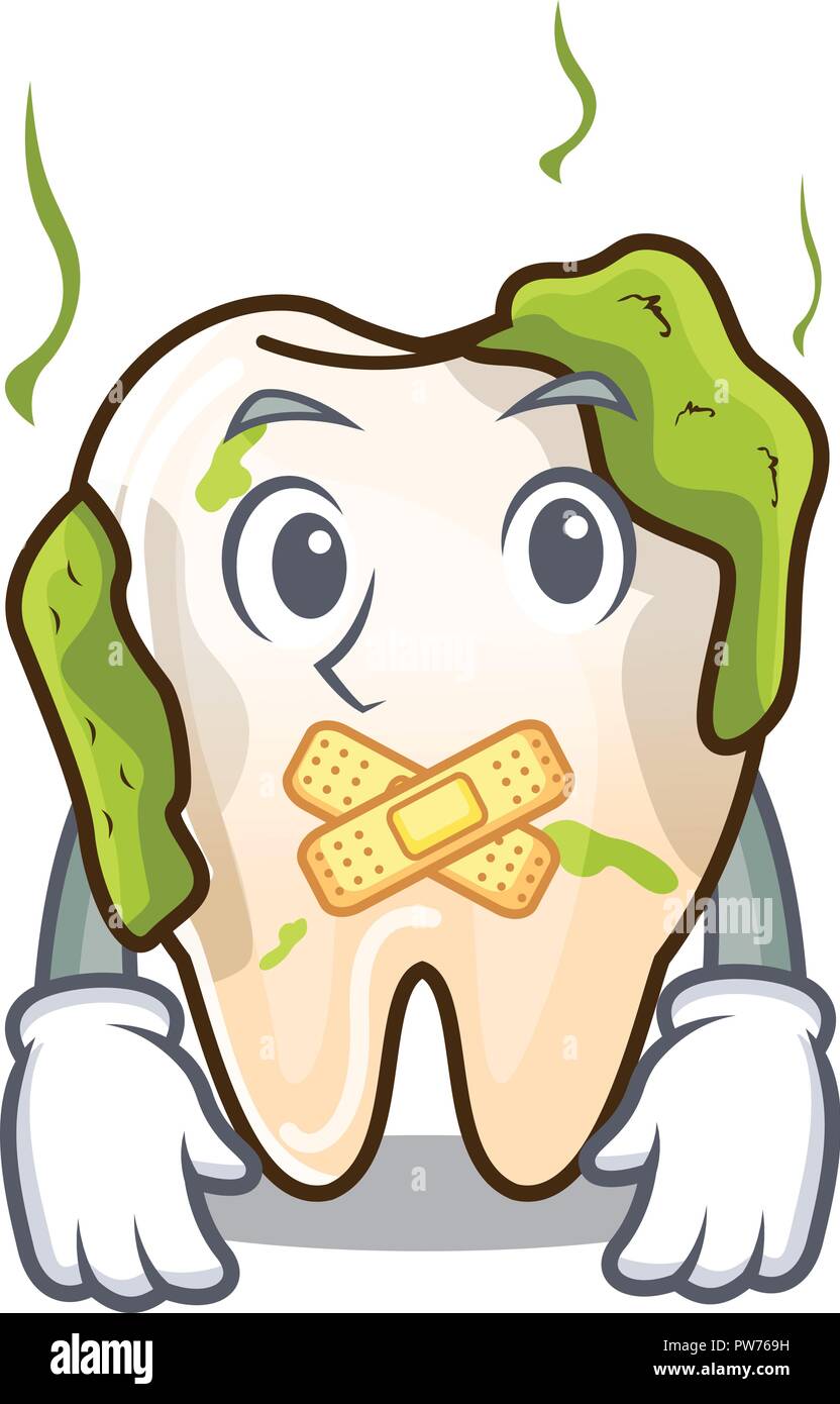Silent cartoon decayed tooth with dental caries Stock Vector Image ...