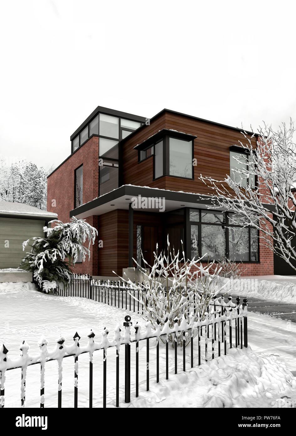 3d render of building exterior Stock Photo - Alamy