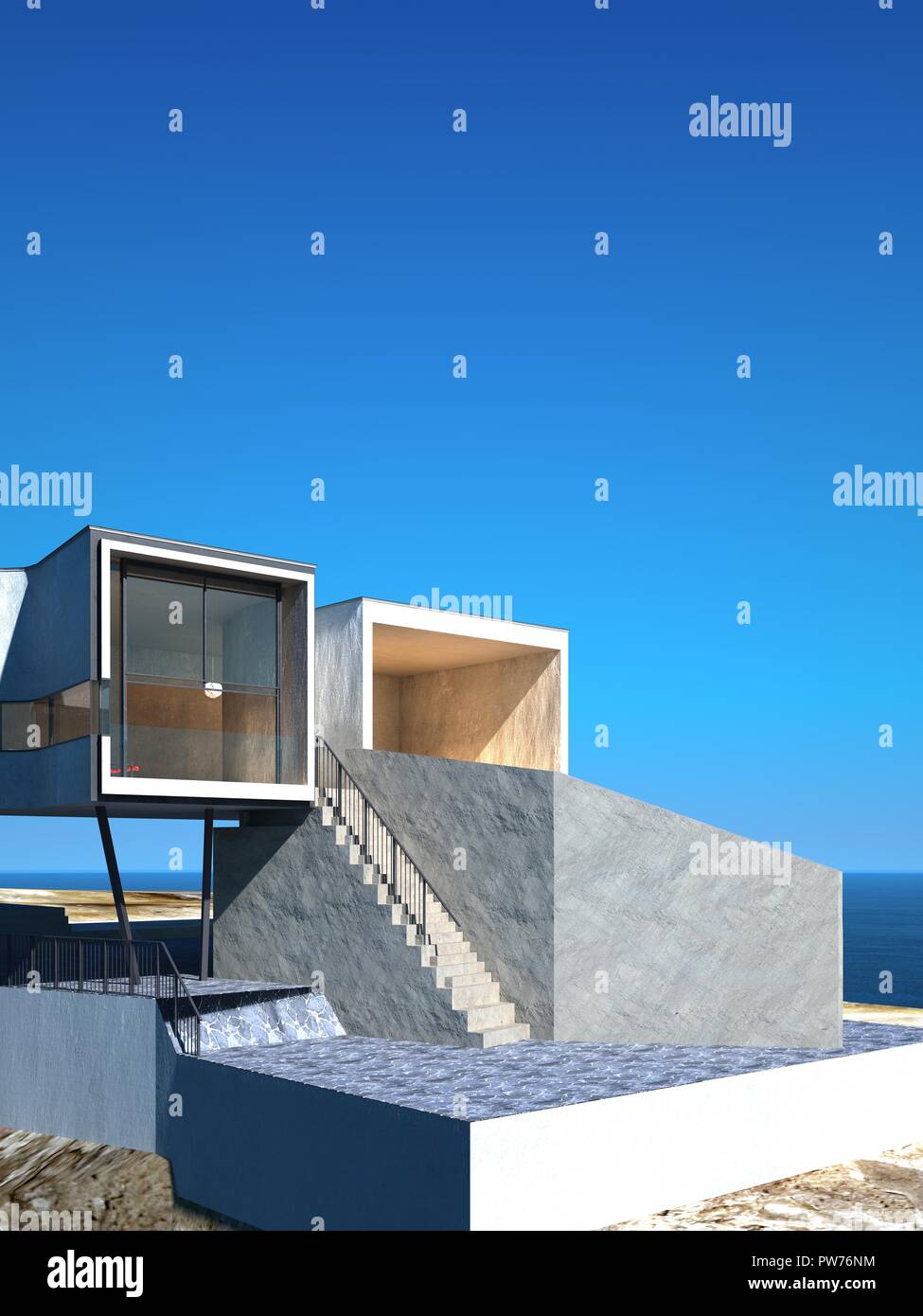 3d render of building exterior Stock Photo - Alamy
