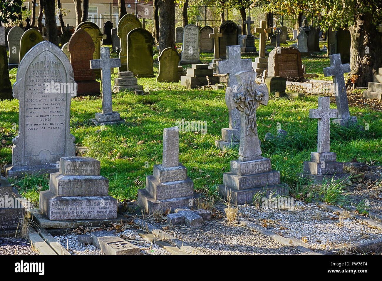 Graveyard at Holy Trinity Church Seaton Carew Hartlepool England Stock ...