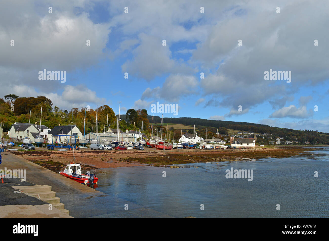Lamlash harbour and boats Isle of Arran Stock Photo - Alamy