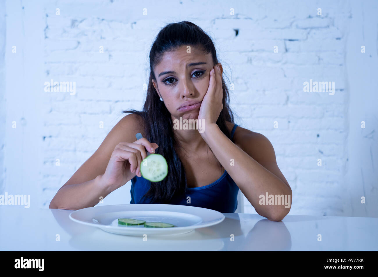 Diet food eat unhappy hi-res stock photography and images - Alamy