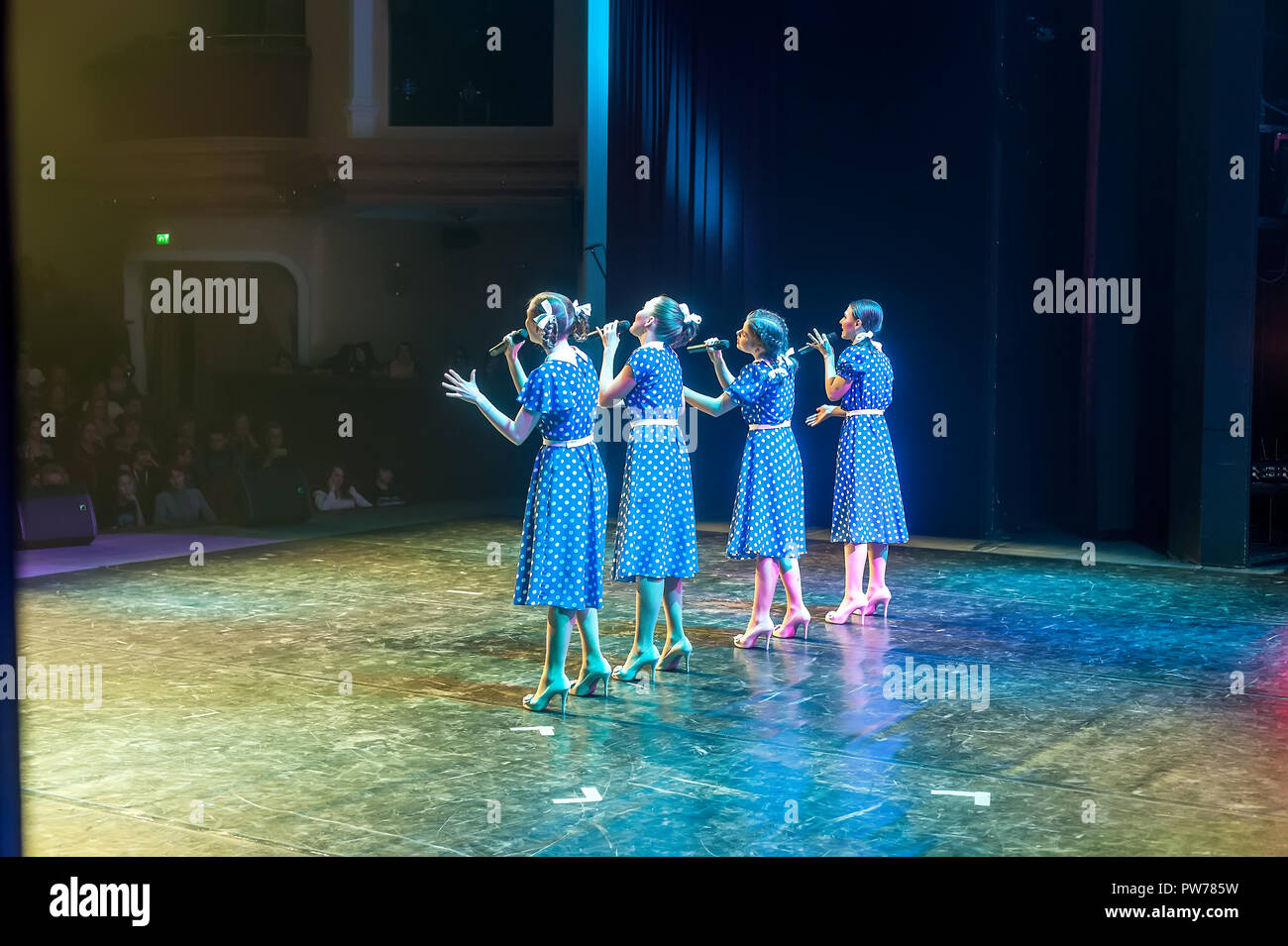 Tyumen, Russia - April 16, 2014: Competition of young performers the ...