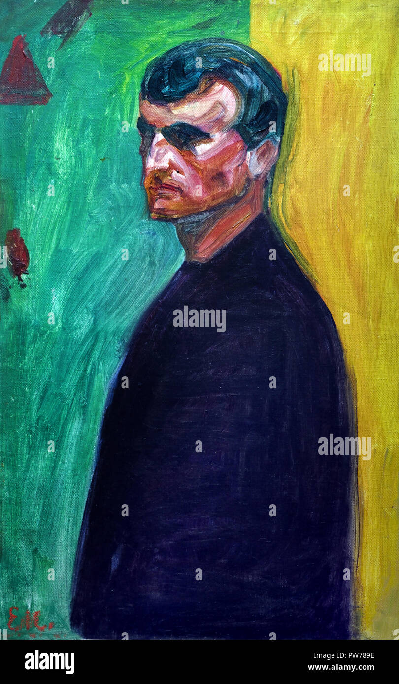 Edvard munch self portrait hi-res stock photography and images - Alamy