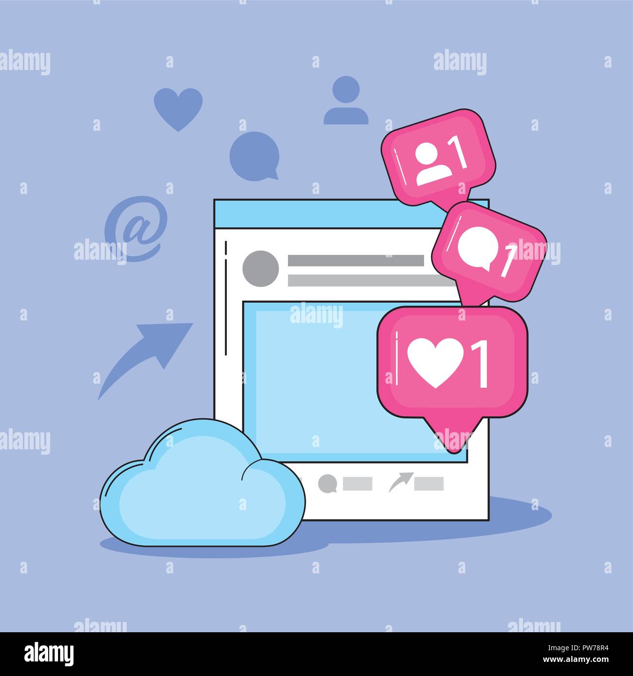 Social media group download Stock Vector Images - Alamy