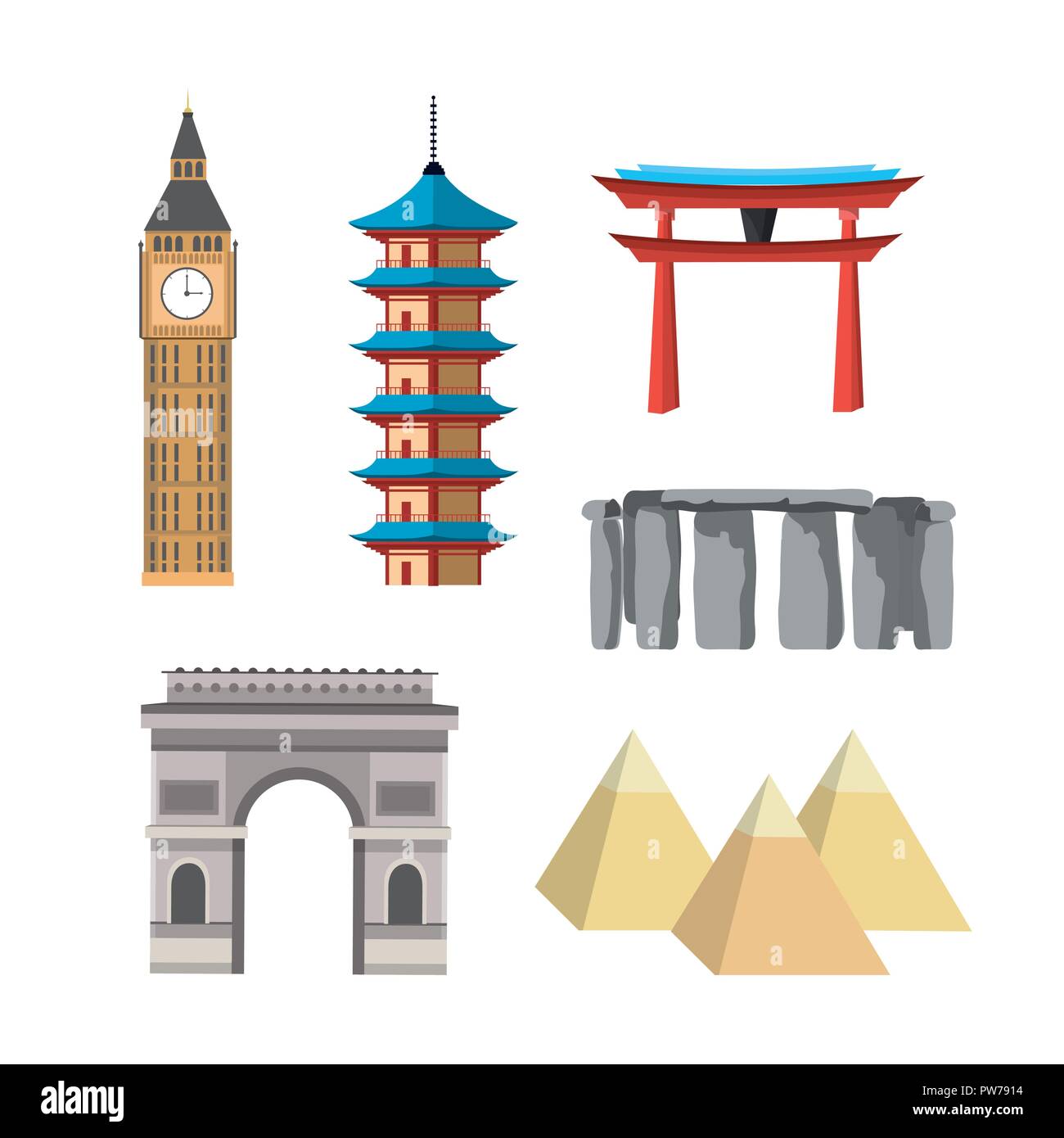 set explore towers recreation travel Stock Vector Image & Art - Alamy