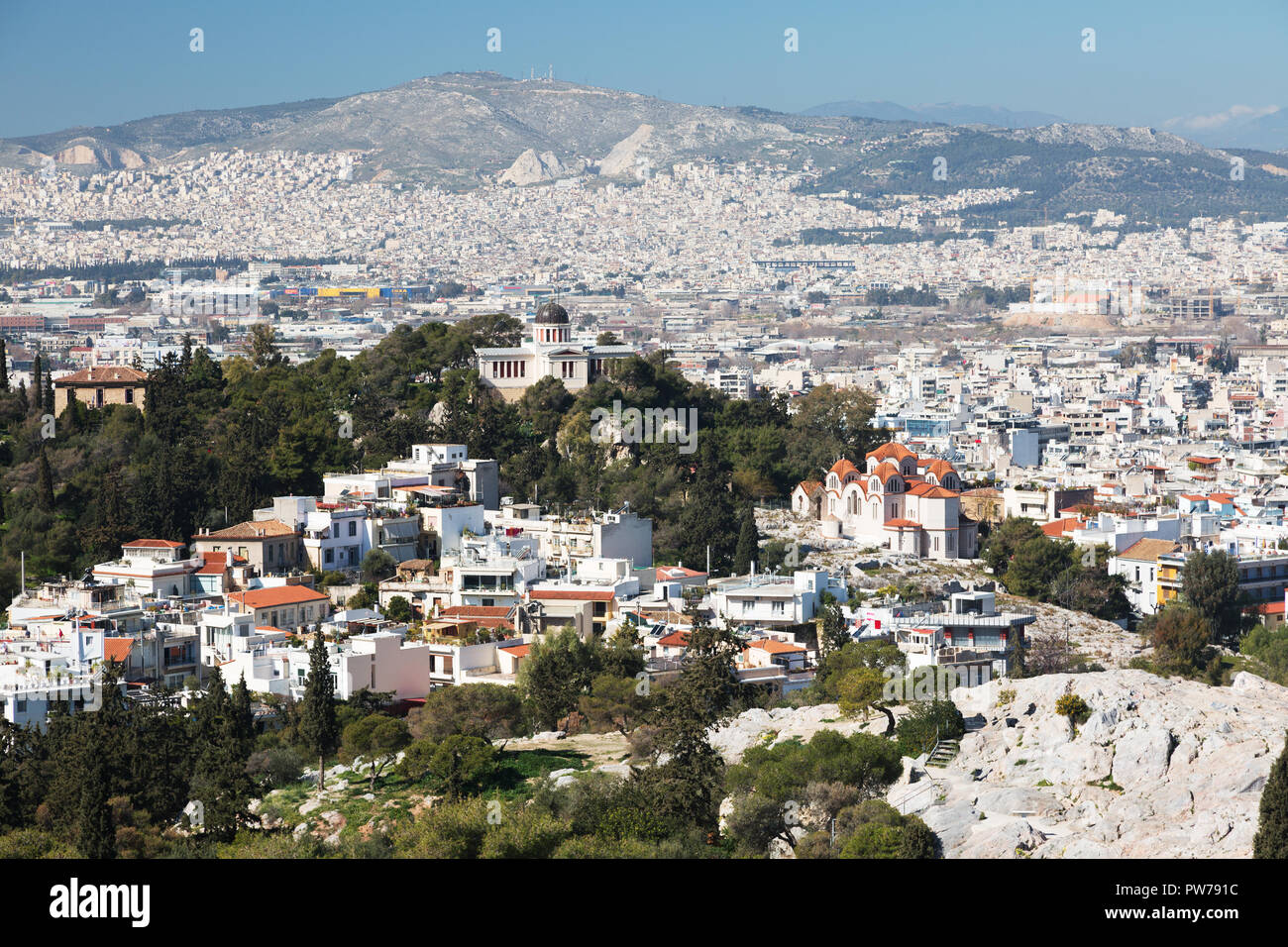 View of Athens from a height, Greece Stock Photo - Alamy