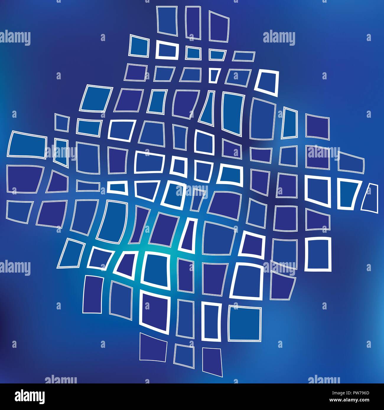 Vibrant blue grid pattern Stock Vector Images - Alamy