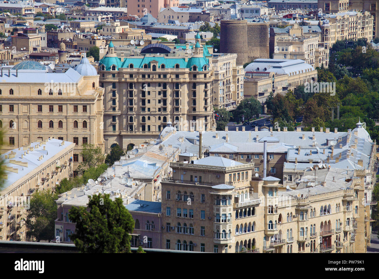 Baku azerbaijan aerial hi-res stock photography and images - Alamy