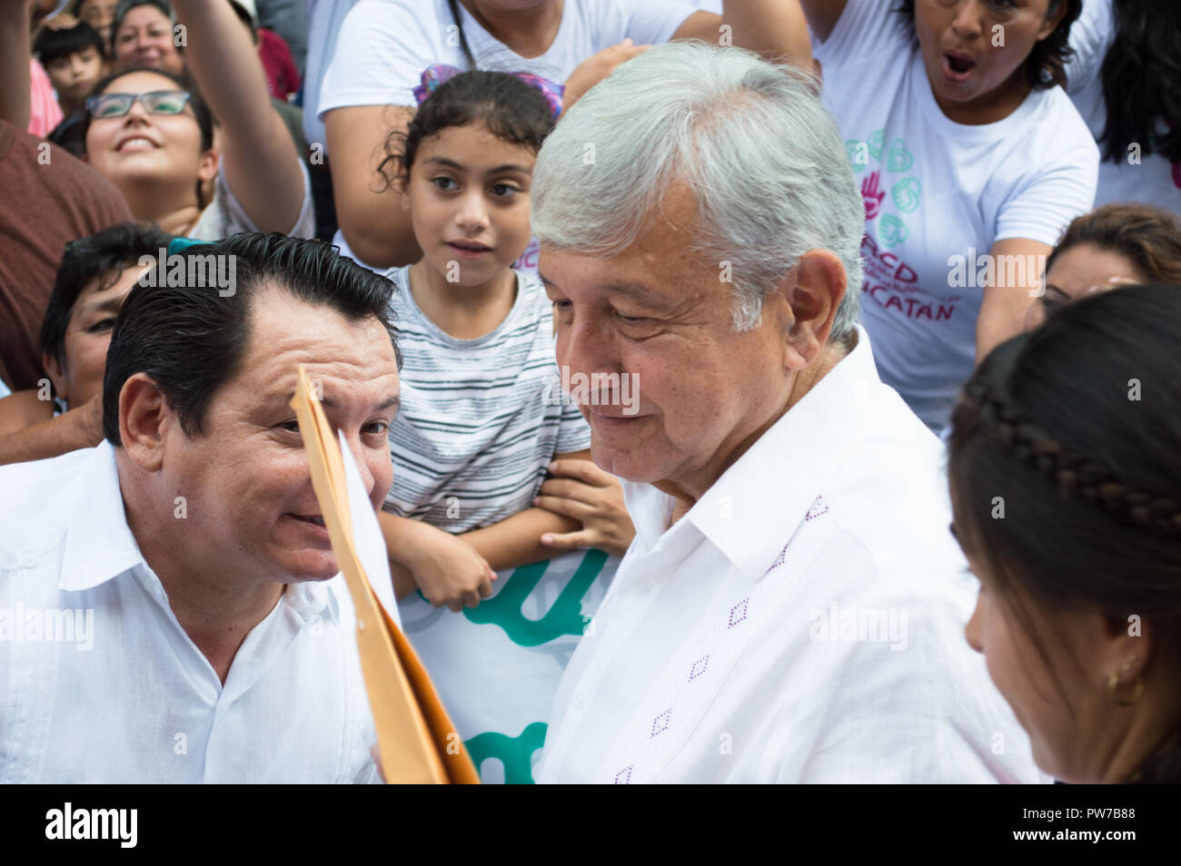 President-elect of Mexico, Andres Manuel Lopez Obrador during his visit ...