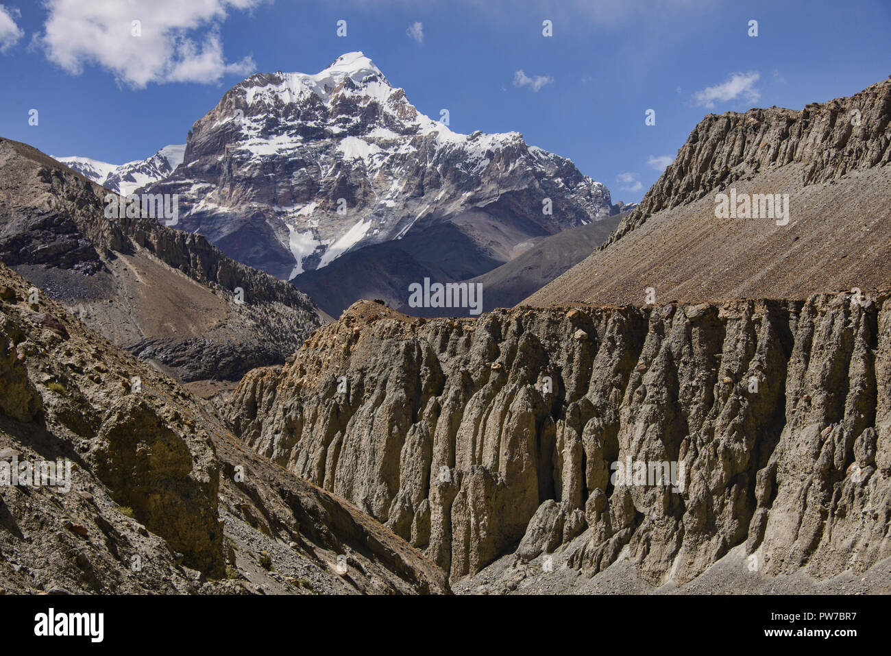 Beautiful views along the way in the Bartang Valley, Tajikistan Stock ...