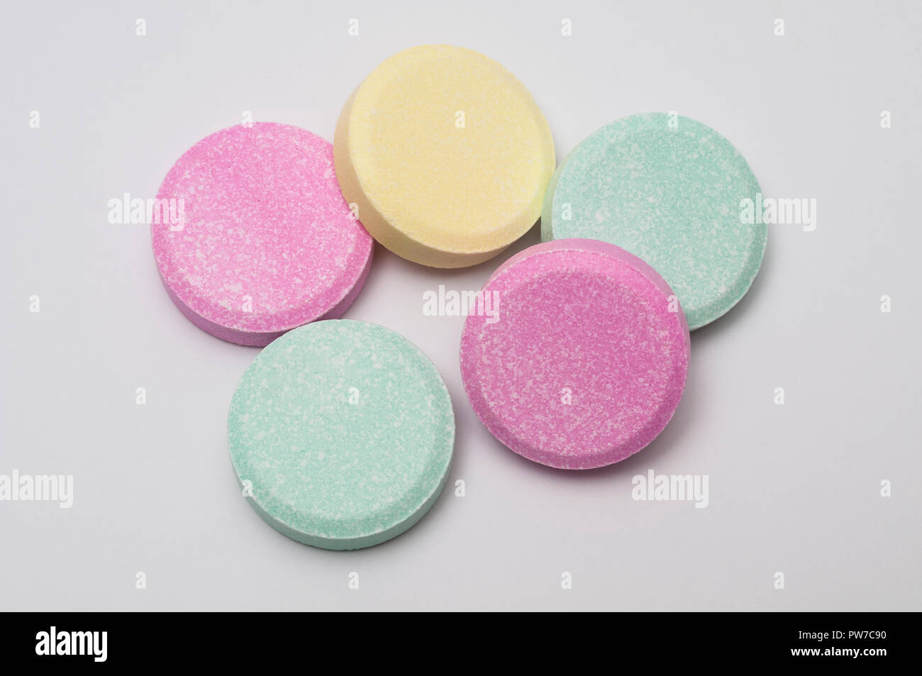 Assorted Fruit-Flavored Low-Cost Antacid Tablets Stock Photo - Alamy