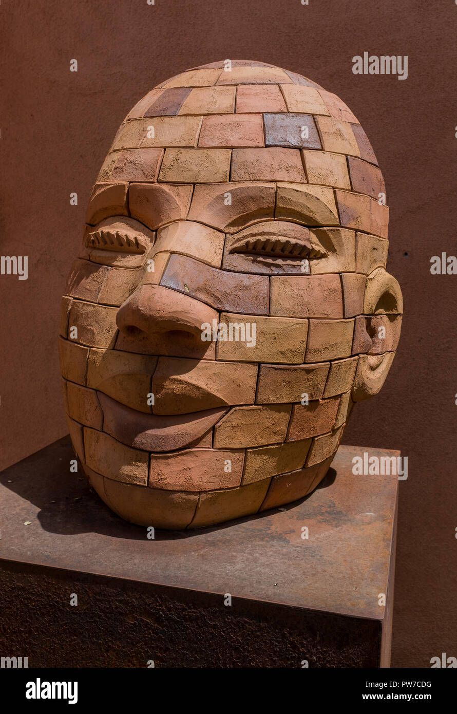 James Tyler - Brickhead Sculpture Stock Photo - Alamy