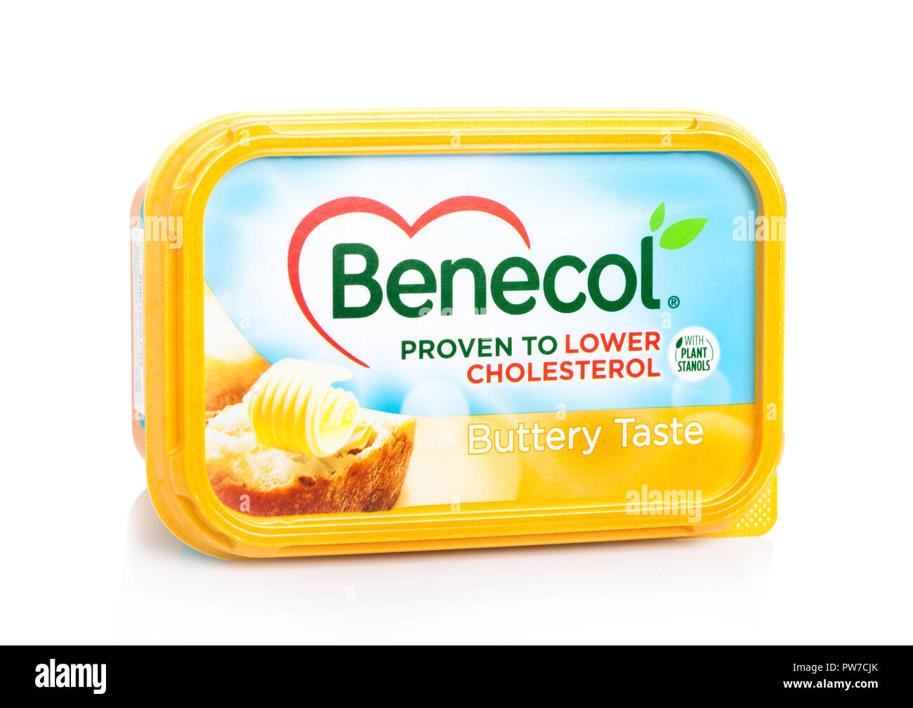 LONDON, UK - OCTOBER 05, 2018: Benecol Buttery Taste Lower Cholesterol ...