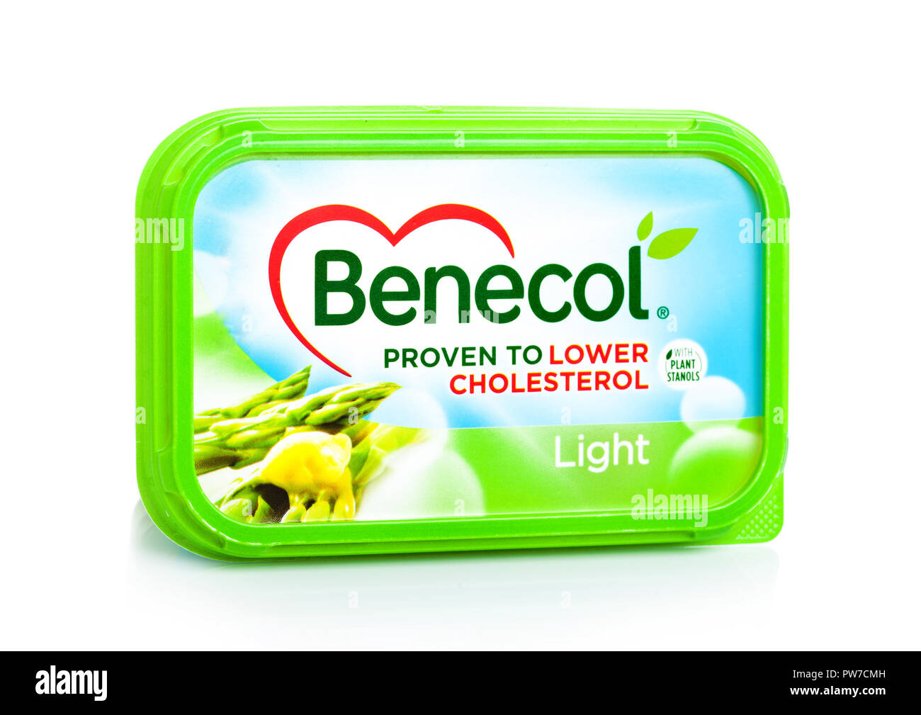 LONDON, UK - OCTOBER 05, 2018: Benecol Light Lower Cholesterol Butter ...