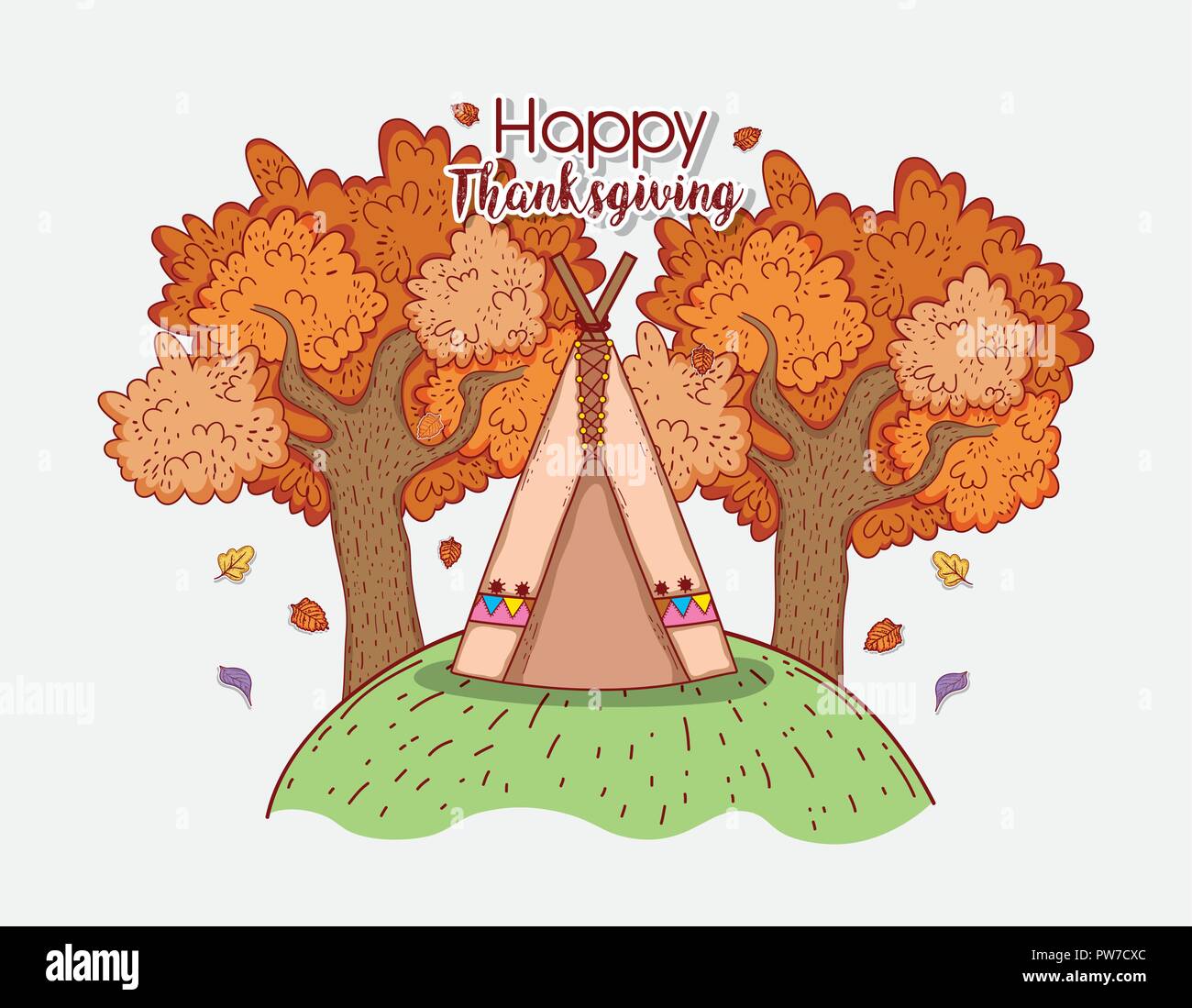 October camping Stock Vector Images - Alamy