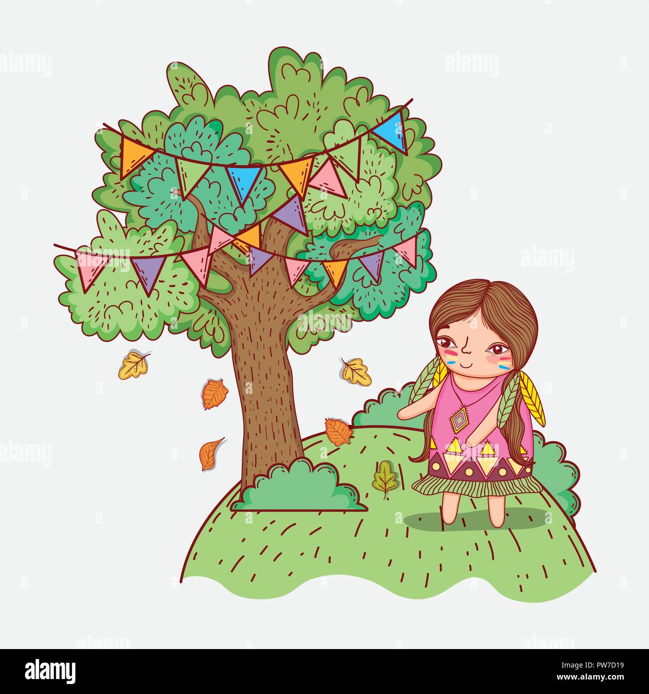 Indigenous tree Stock Vector Images - Alamy