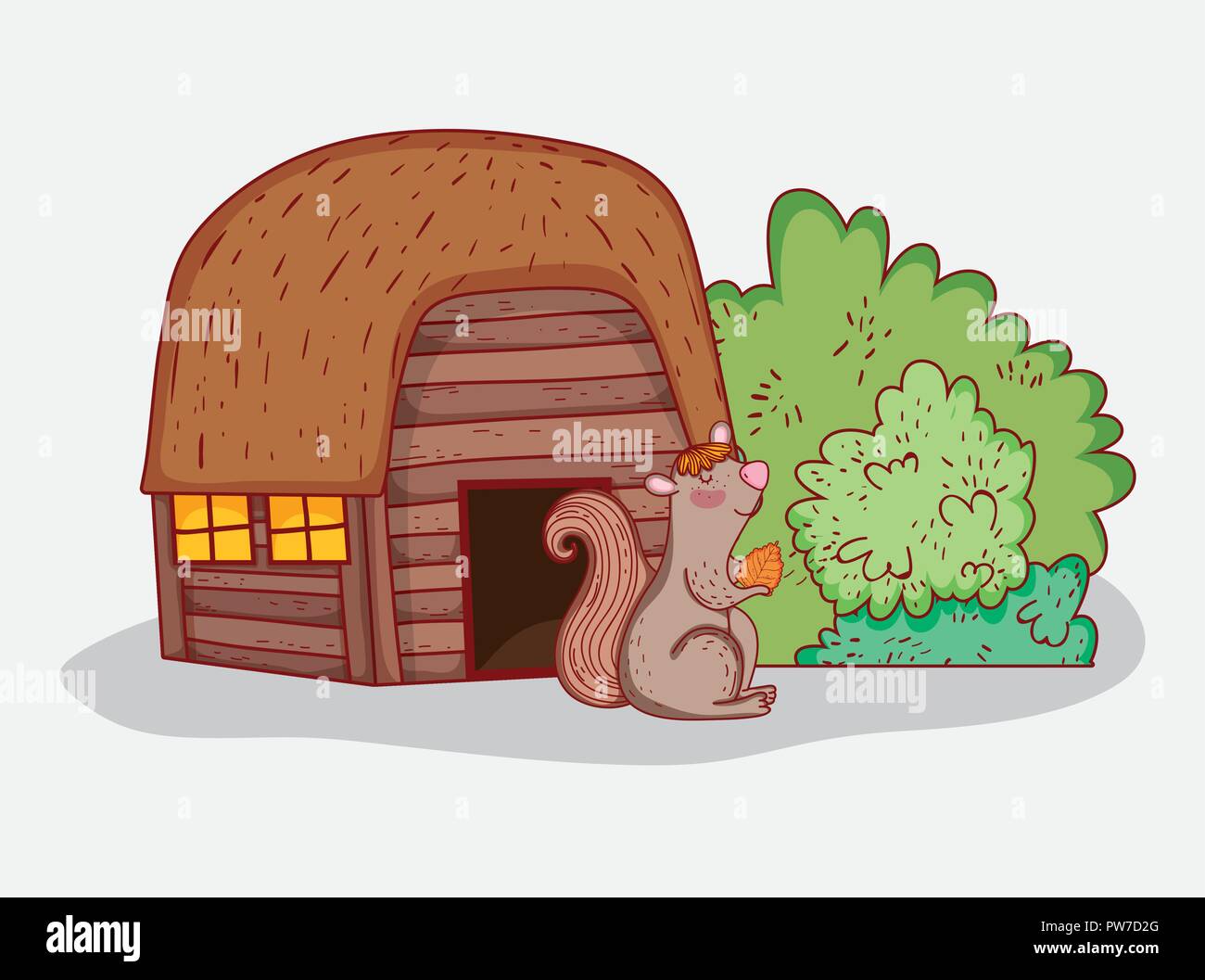 Squirrel house Stock Vector Images - Alamy