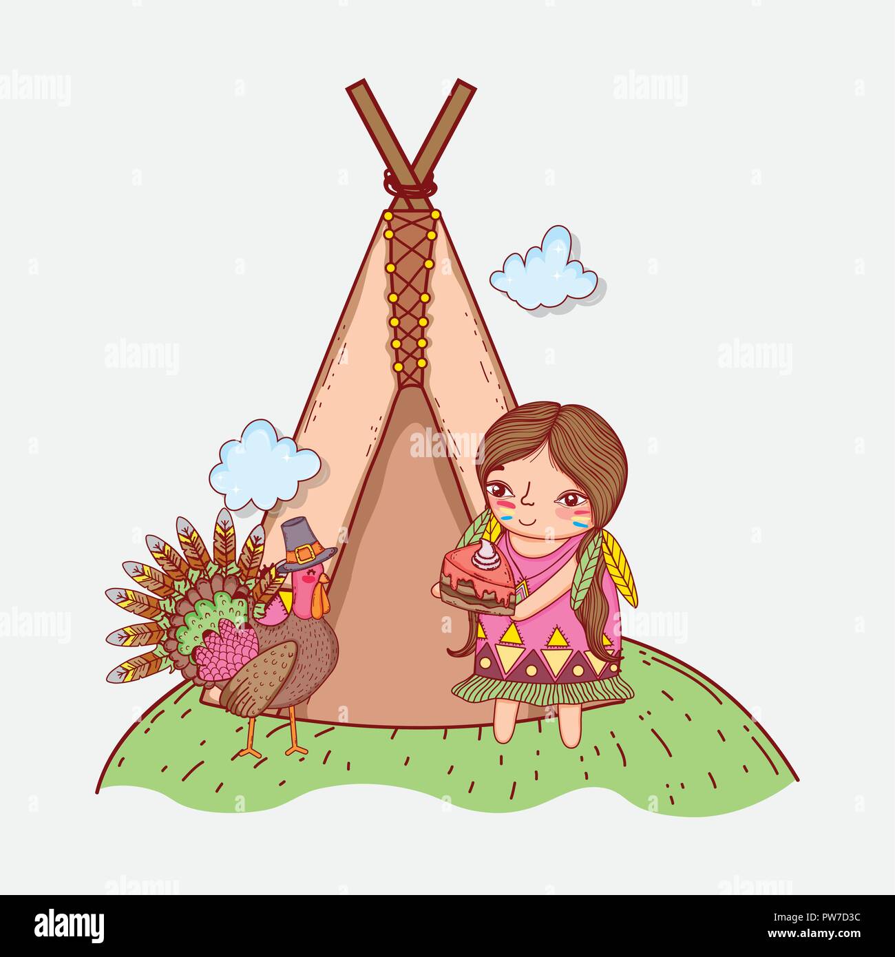 Woman turkey food Stock Vector Images - Alamy