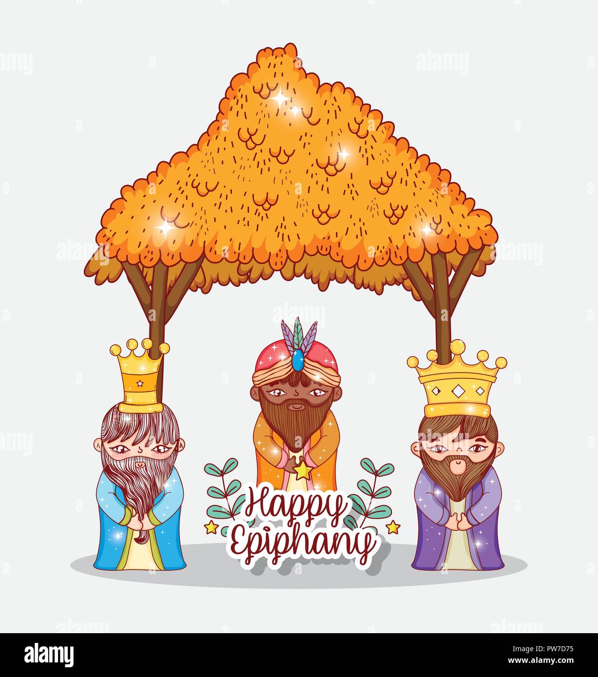 Three kings in nativity Stock Vector Images - Alamy