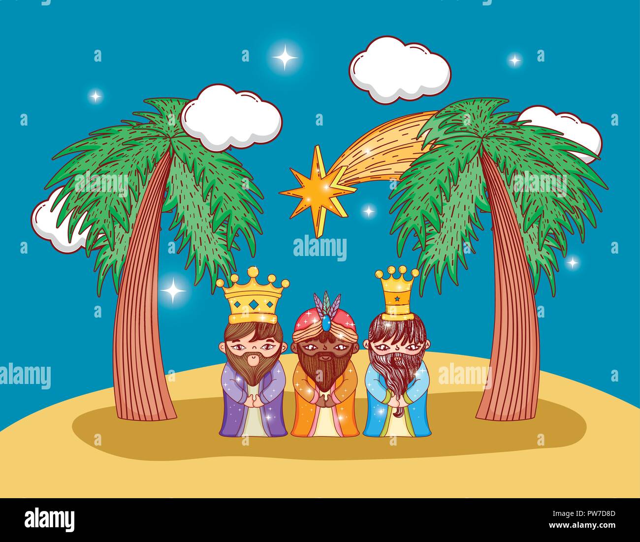 King palms Stock Vector Images - Alamy