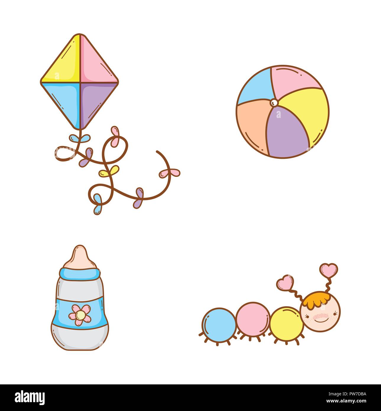 set cute toys entertainment design Stock Vector Image & Art - Alamy