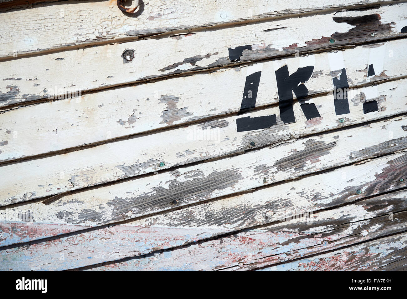 Close up of textures and weathering on an old row boat Stock Photo - Alamy