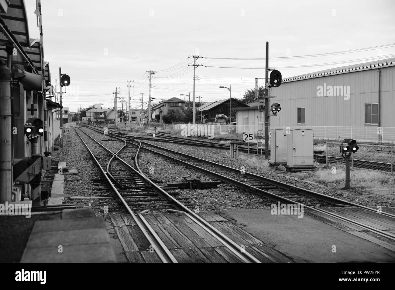 Railway in Japan - Train Line Stock Photo - Alamy