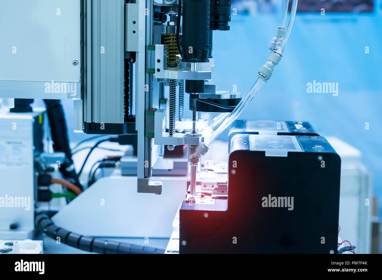 Robotic vision sensor camera system in intellegence factory Stock Photo ...