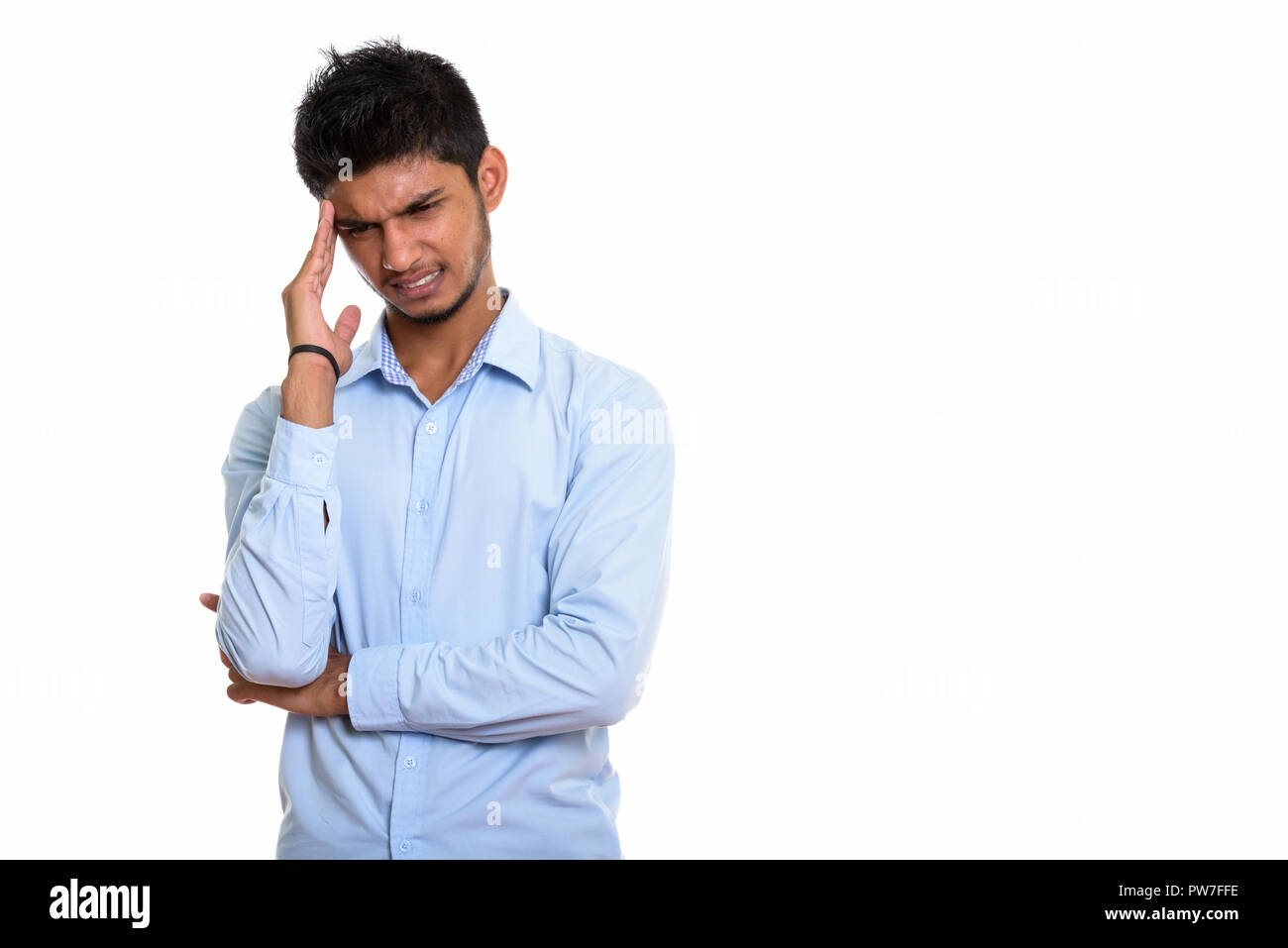 Indian man headache hi-res stock photography and images - Alamy