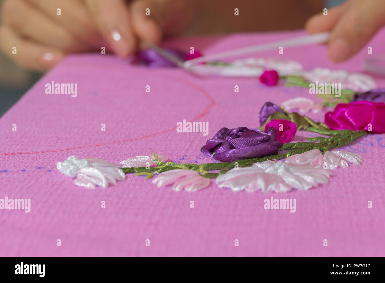 Hand Embroidery High Resolution Stock Photography and Images - Alamy