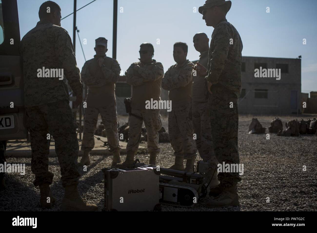 Explosive ordnance technicians assigned to Special Purpose Marine Air ...