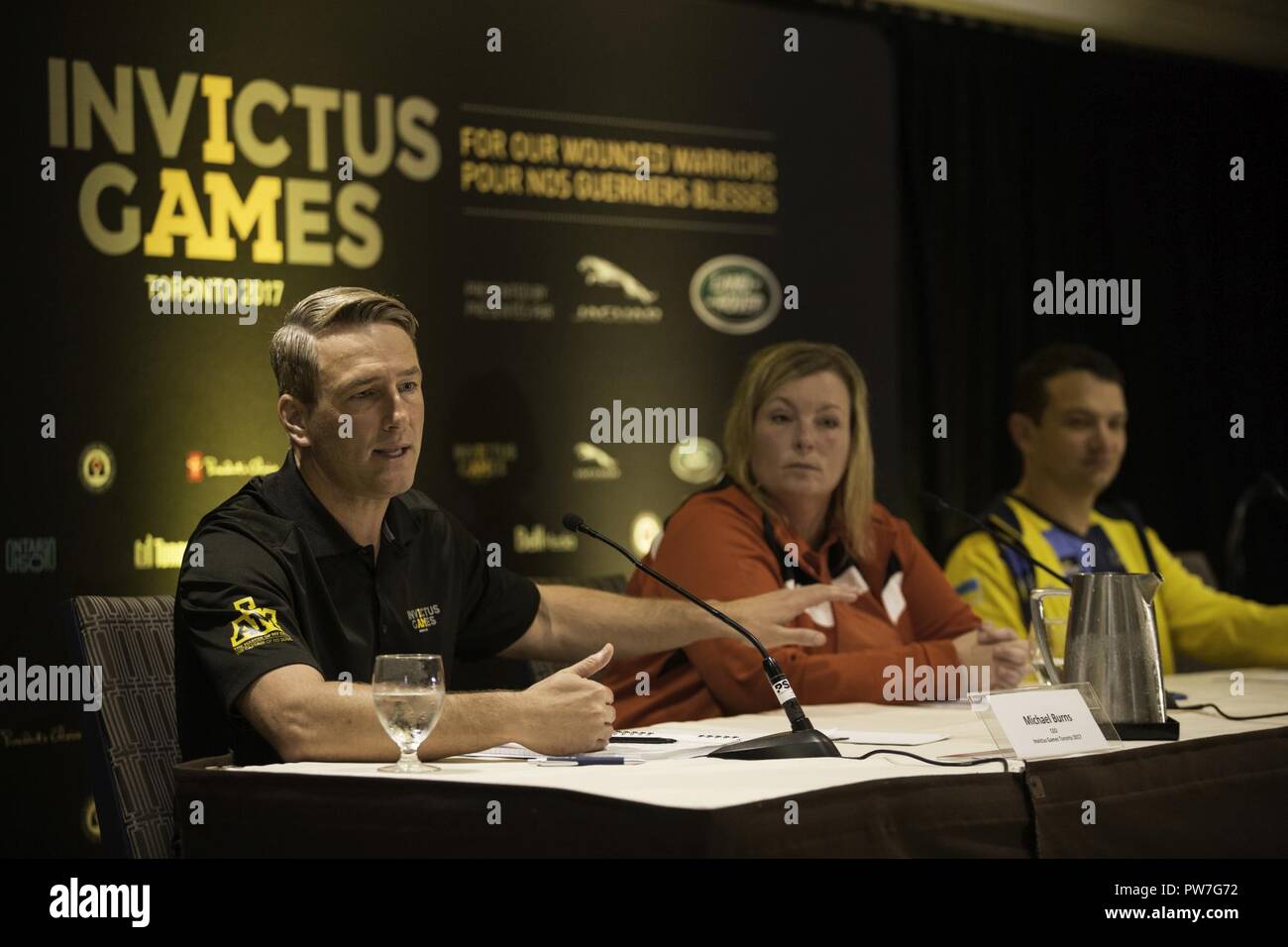 Invictus Games CEO Michael Burns gives his opening remarks during a ...