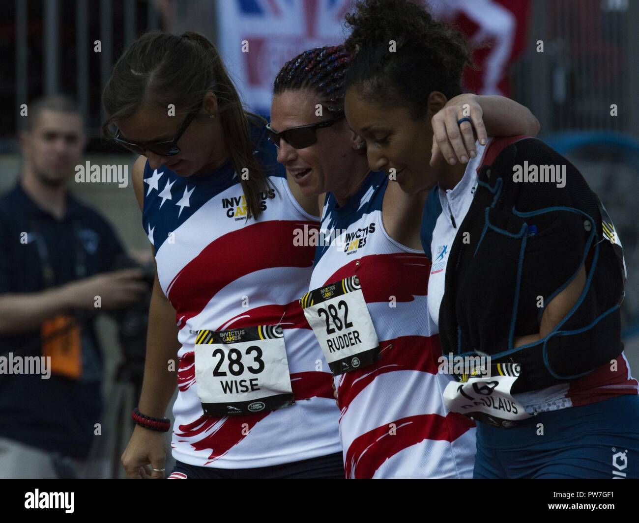 Team US captain Air Force Capt. Christy Wise, left, and retired U.S ...