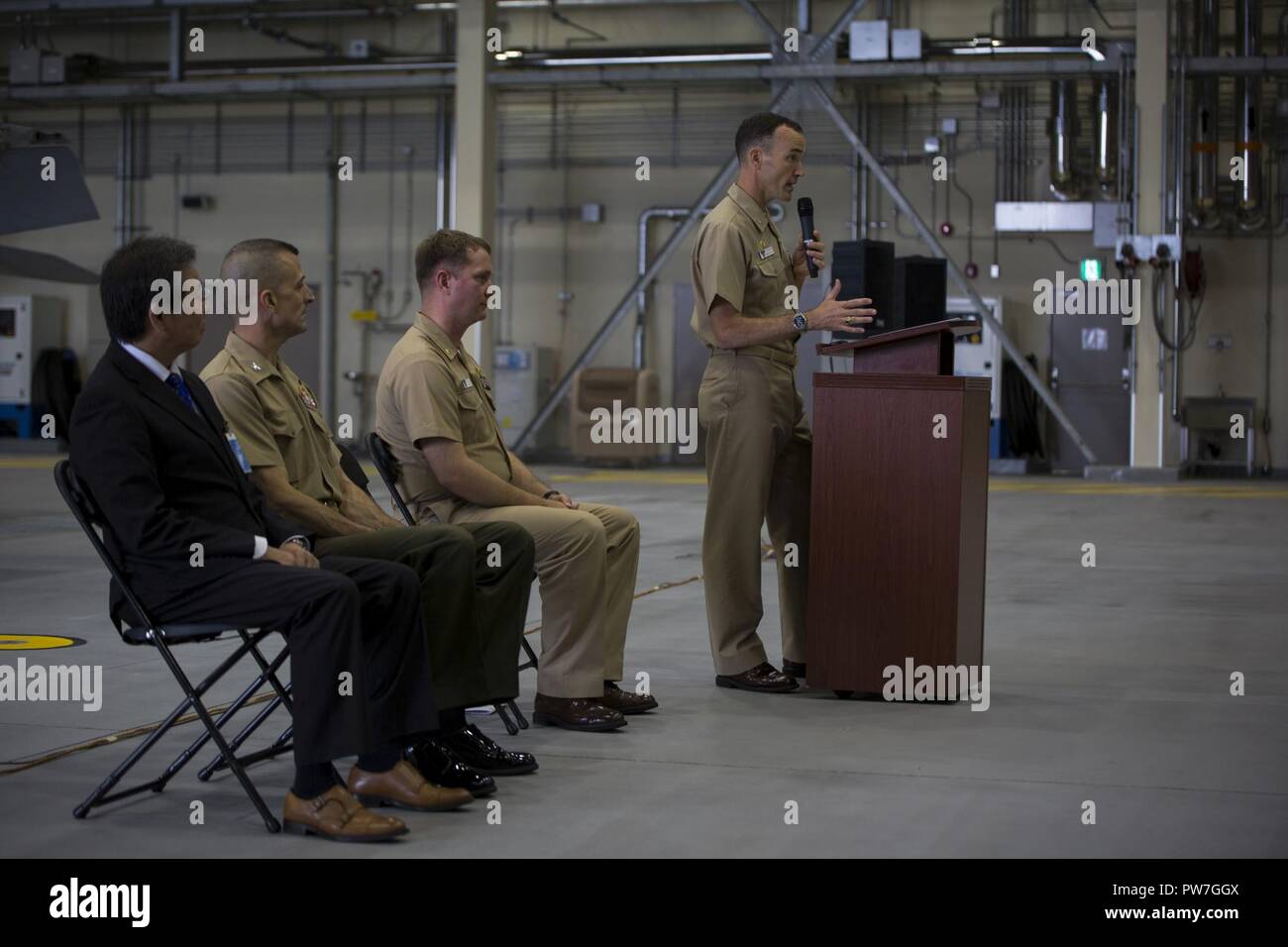 U.S. Navy Capt. Matthew Edwards, commanding officer of Fleet Readiness ...