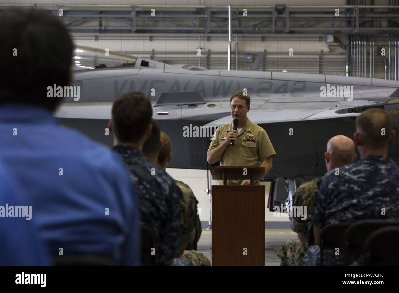U.S. Navy Lt. Cmdr. Devin Corrigan, officer in charge of Fleet ...
