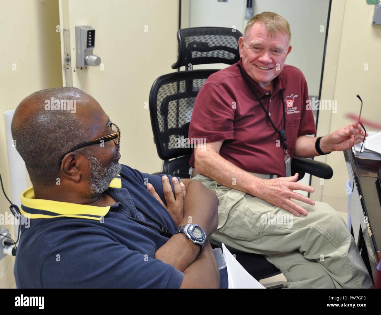 Mike Hatchett, right, U.S. Army Corps of Engineers’ Transatlantic ...