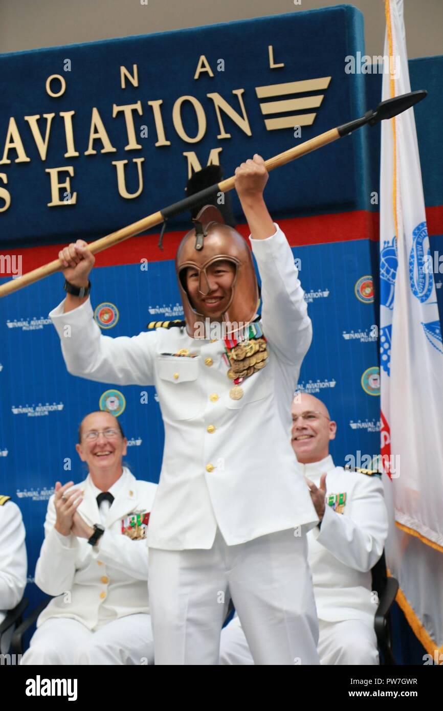 PENSACOLA, Fla. (Sept. 22, 2017) Cmdr. Christopher Eng poses with a ...