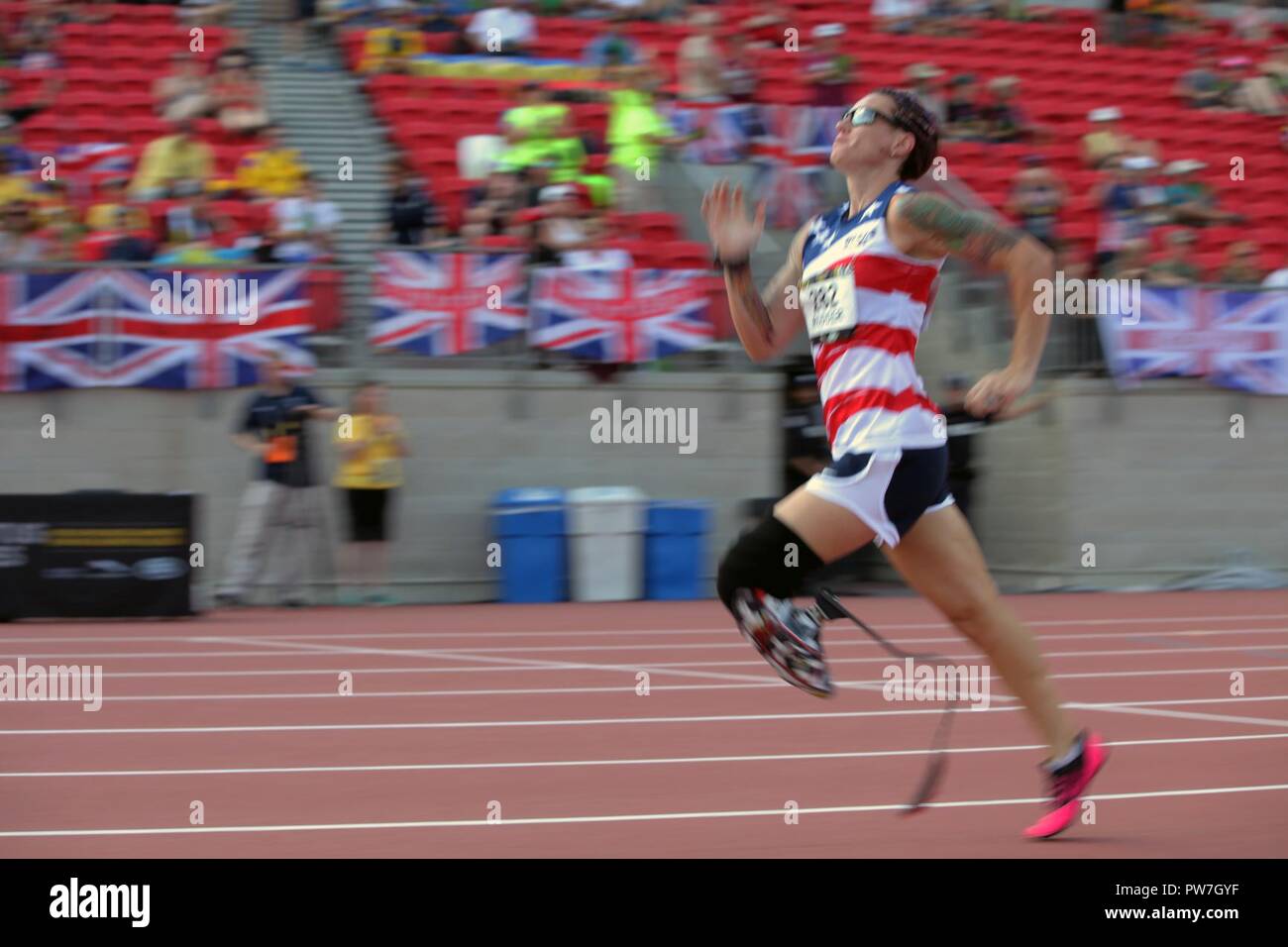 U.S. Marine Lance Corporal retired Sarah Rudder competes in the ...