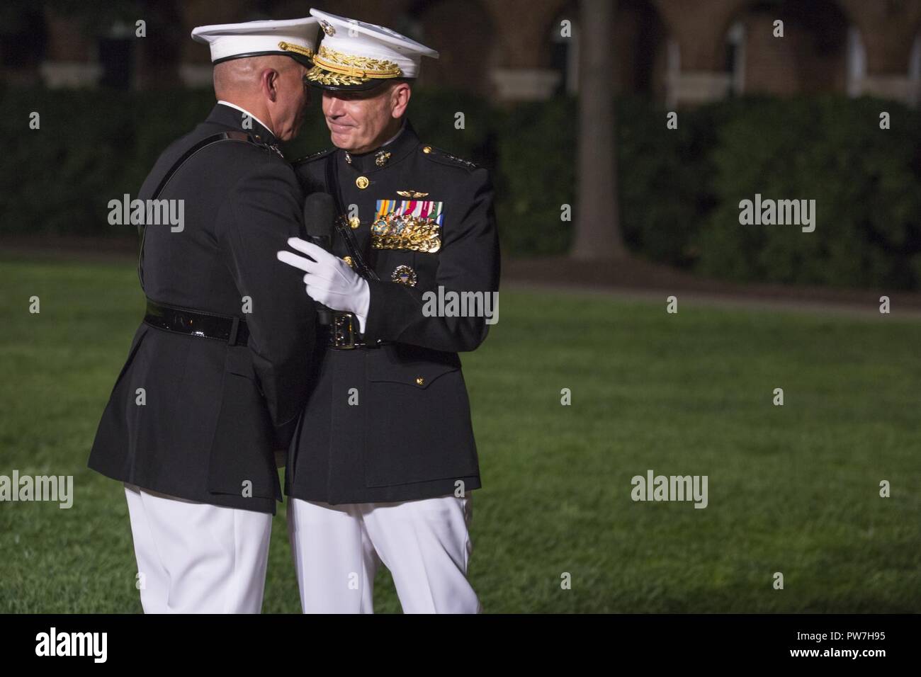 Chairman of the Joint Chiefs of Staff U.S. Marine Corps Gen. Joseph F. Dunford Jr., hugs U.S ...