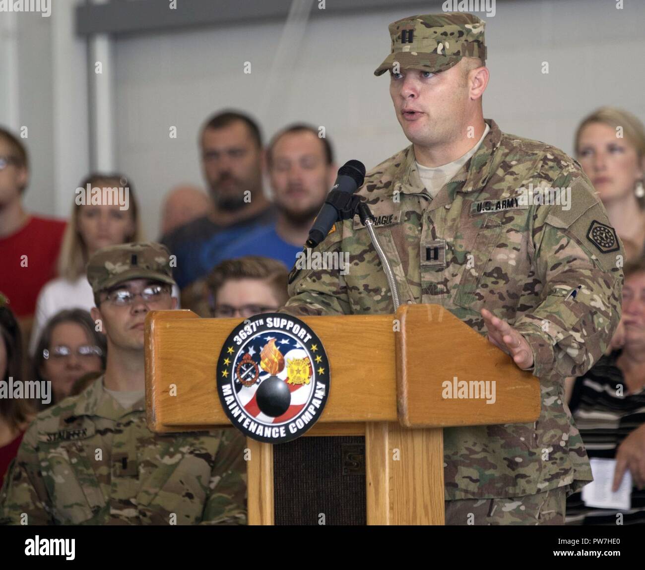 Capt. Kenneth Sprague of Urbana, Commander of the 3637th Support ...