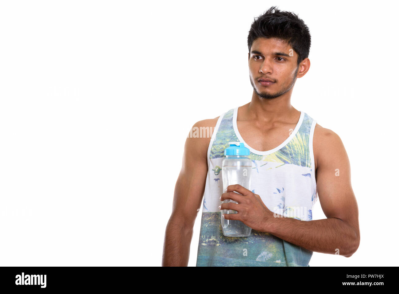 Muscular man holding bottle hi-res stock photography and images - Alamy