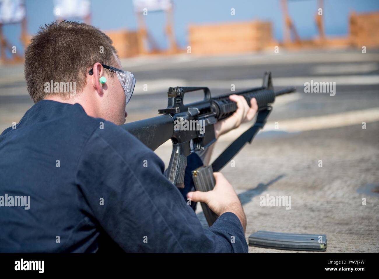 ARABIAN GULF (Sept. 20, 2017) Seaman AJ Daugherty, from Thunder Bay ...