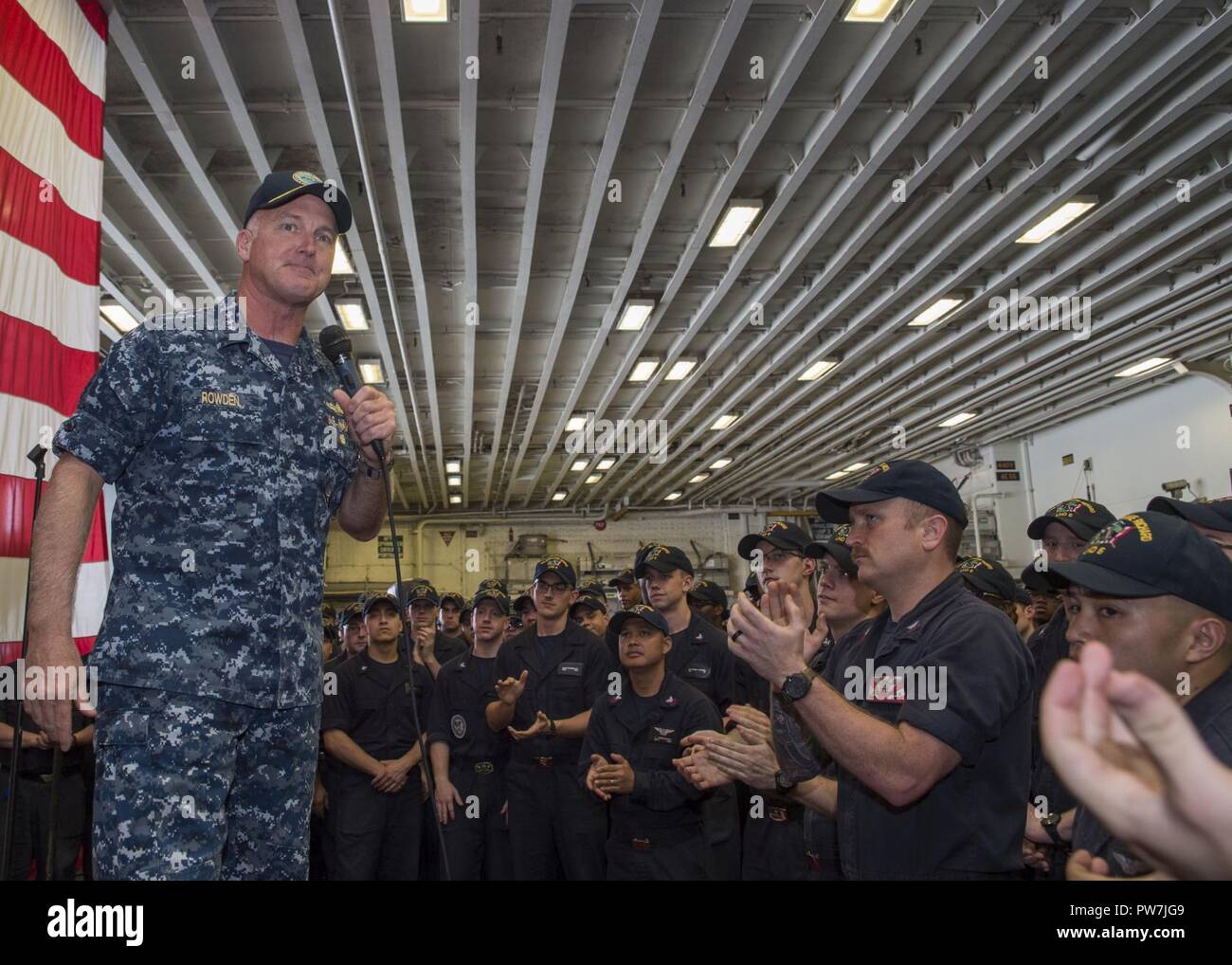 SASEBO, Japan (Sept. 25, 2017) Vice Adm. Tom Rowden, commander, Naval ...